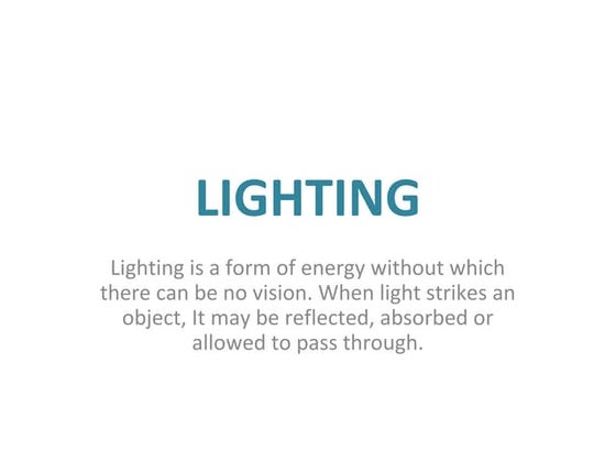 Lighting Schedule | PDF