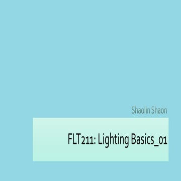 Lighting basics 01 | PPT