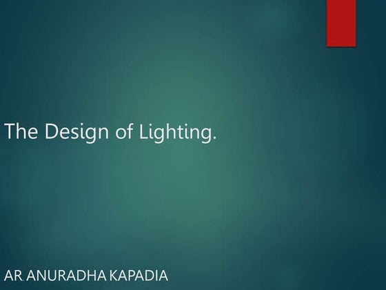 Lighting Schedule | PDF