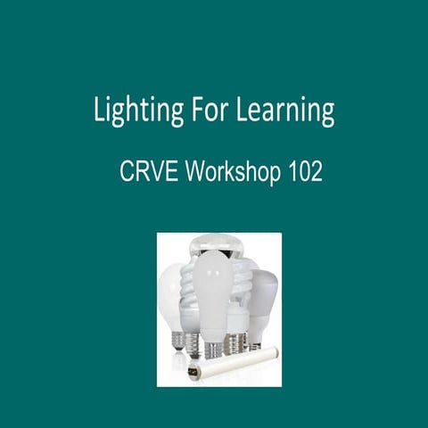 Lighting for learning workshop 102 | PPT