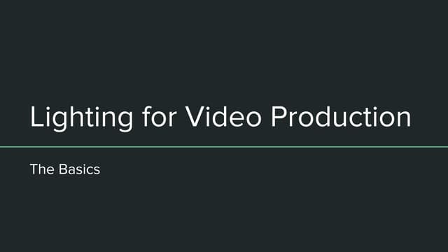 Photography Lighting Basics | PPTX | Internet for Beginners | Internet