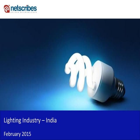 Market Research Report : Lighting industry in india 2015 - Sample | PDF