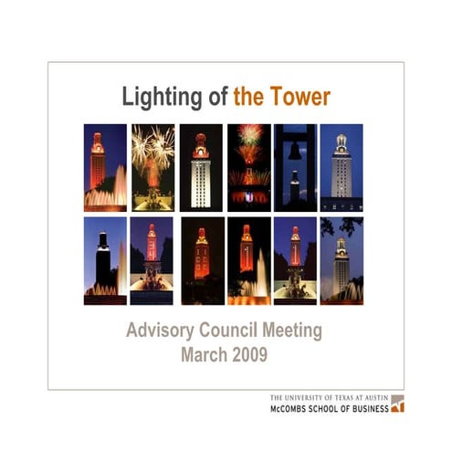 Lighting Of The UT Tower | PDF