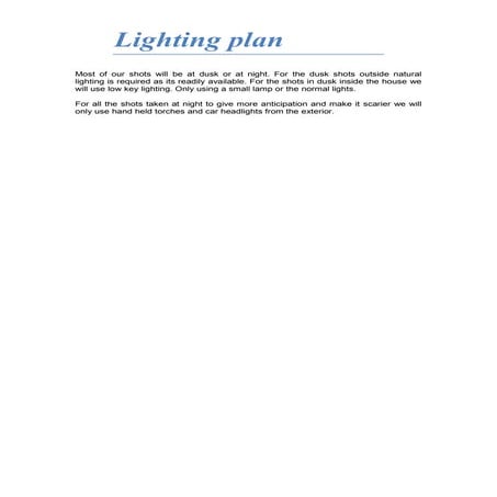 Lighting plan | DOCX