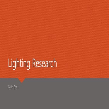 Lighting Research | PPTX