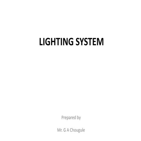 Lighting system | PPTX