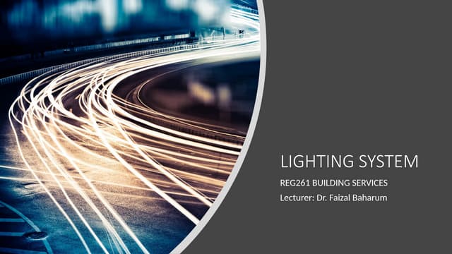 Electrical lighting design and calculations | PPTX