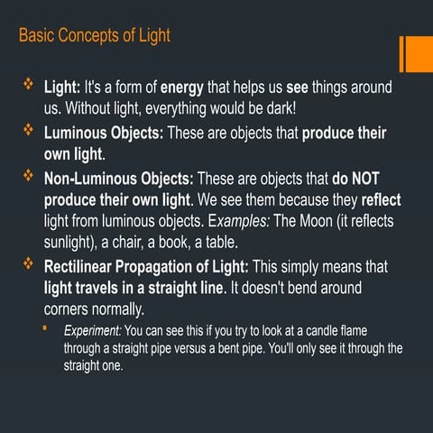 Light Chapter keyword explained in presenation | PPTX