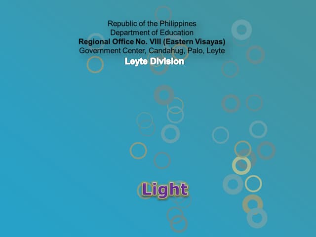 light grade 8 powerpoint presentation.pptx | Physics | Science
