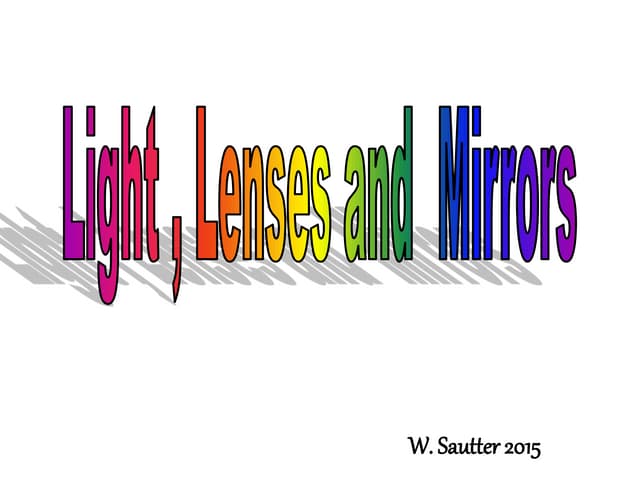 Optics mirrors & lenses | PPT