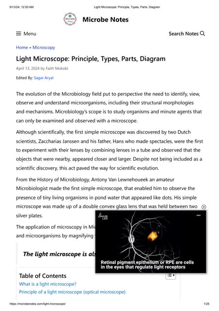 Principles and application of light microscopy | PPTX