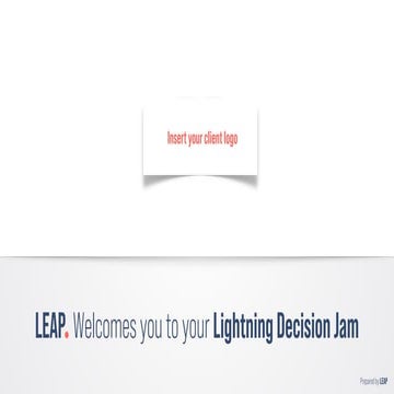 Lightning Decision Jam presentation by leap | PPT