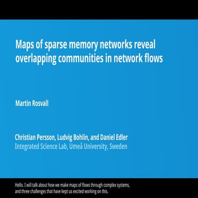 Maps Of Sparse Memory Networks Reveal Overlapping Communities In Network Flows Pdf Computer