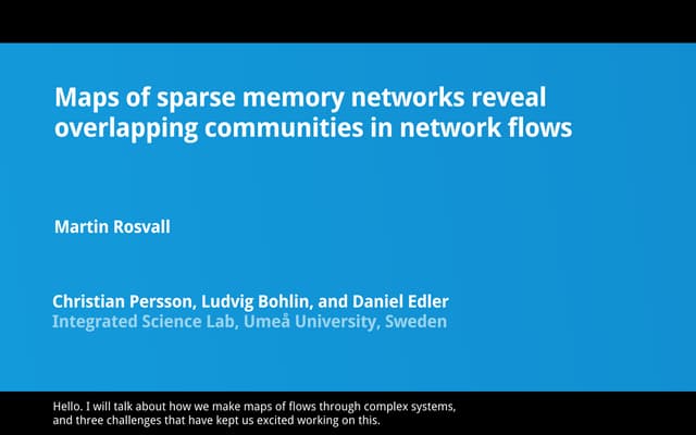 Maps Of Sparse Memory Networks Reveal Overlapping Communities In Network Flows Pdf Computer
