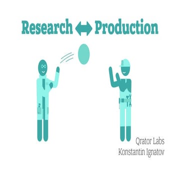 Lightning talk on connection between research and production code | PDF