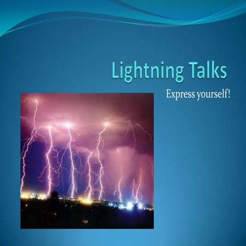 Lightning talks | PPTX