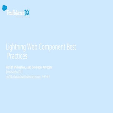 SF Lightning Web Component Best Practice | PPT