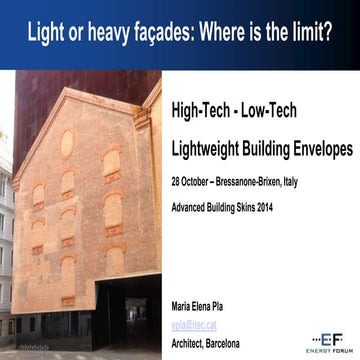 Light or heavy façades: where is the limit? | PPTX