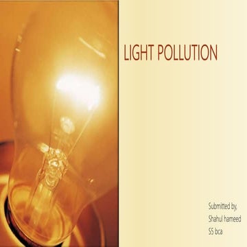 Light pollution | PPTX