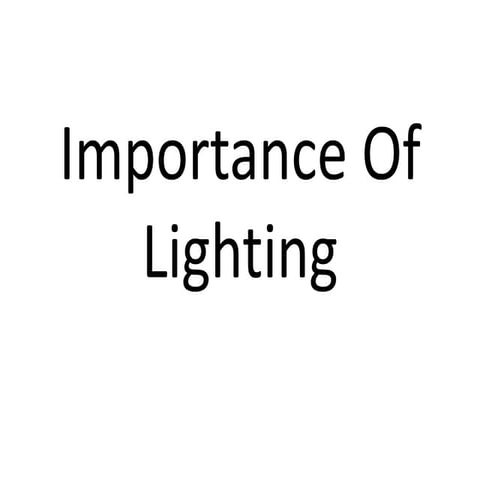 Light Importance Presentation | PPT