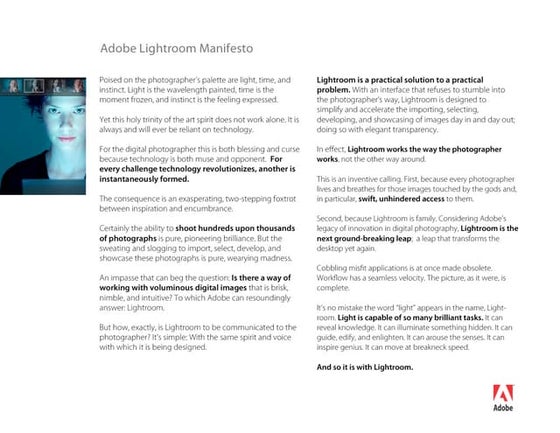 Lightroom 1.0 Promotion Email | PDF
