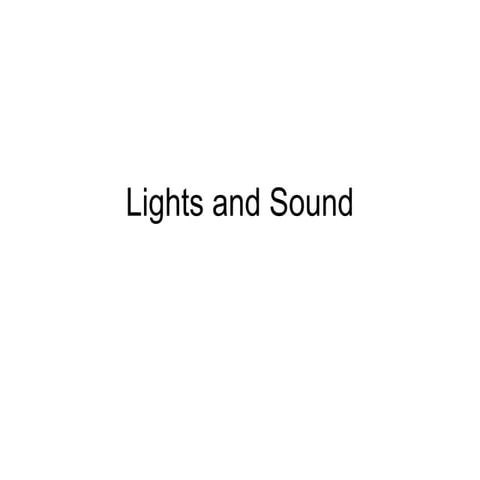 Light and sound design - basic | PPT