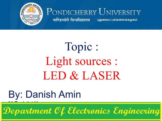 LED and LASER source in optical communication | PPTX