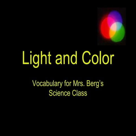 Light Vocabulary | PPT