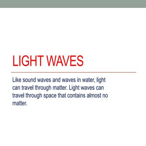 Light waves | PPT