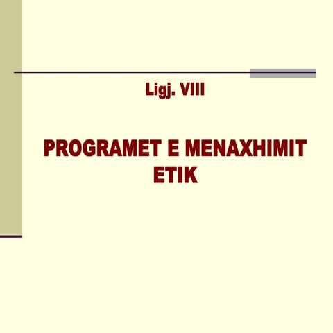 Programet e menaxhimit etik | PDF