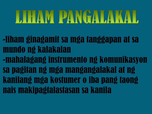 Paggawa ng Liham Pormal - Quarter 2 Week 7 | PPTX