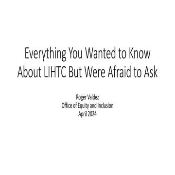 Everything you wanted to know about LIHTC | PPTX