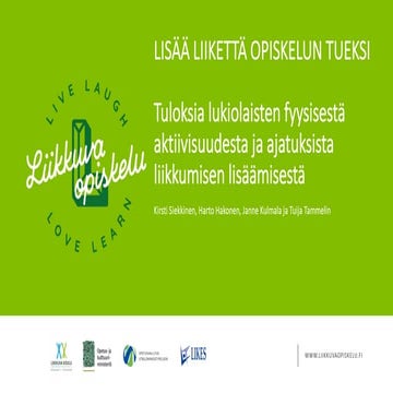 Liikkuva opiskelu lukiotutkimus | PDF
