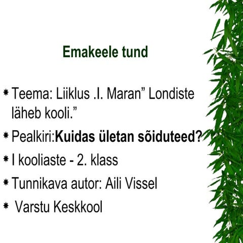 Liiklusõpetus | PPT