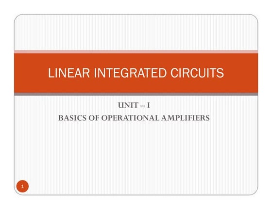 Op amp(operational amplifier) | PPT