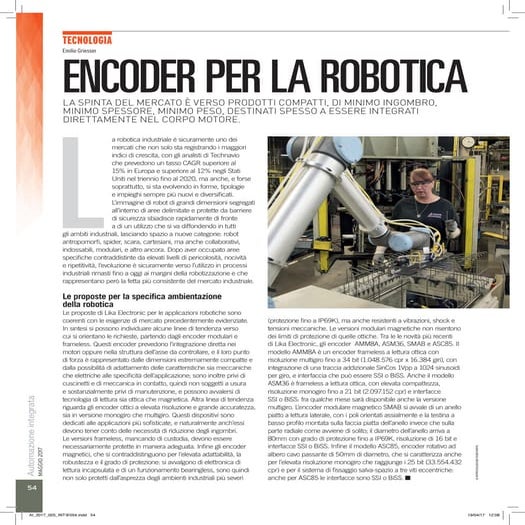 Lika Electronic Encoder per la robotica Automazione Integrata maggio 2017 | PDF