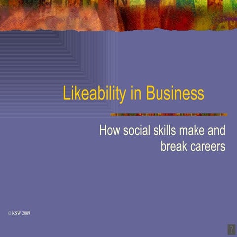 Likeability In Business | PPT