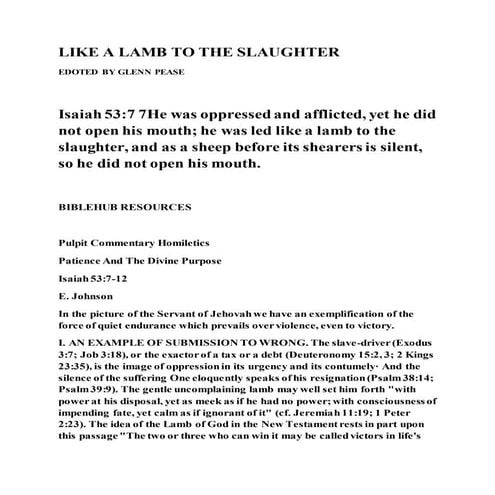 Like a lamb to the slaughter | PDF