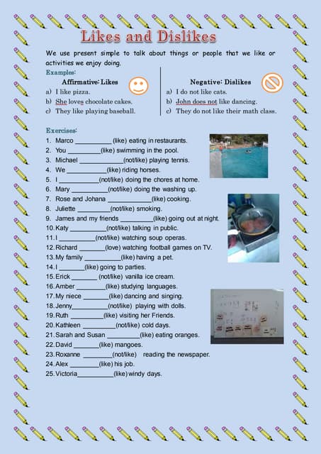 Likes and dislikes | PDF