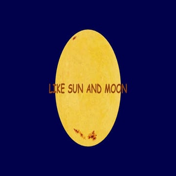 Like sun and moon (Loneliness with a view) | PPS