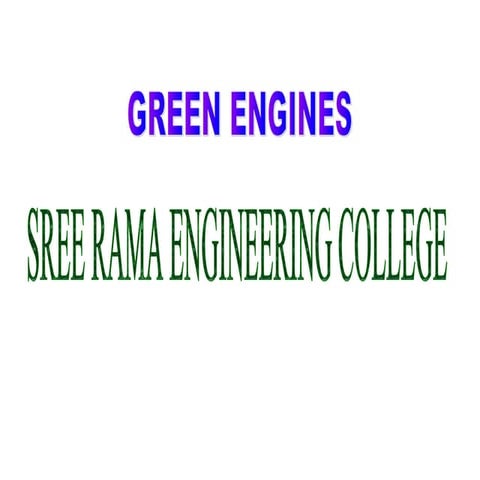 green engines | PPT | Green Vehicles | Auto Type