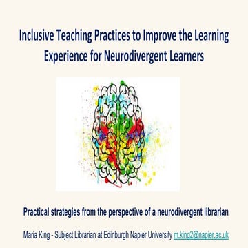 Inclusive Teaching Practices to Improve the Learning Experience for ...