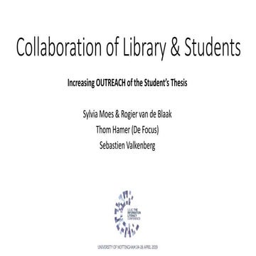 Collaboration of library and students: increasing outreach of the ...