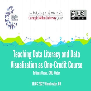 Teaching Data Literacy and Data Visualization as One-Credit Course ...