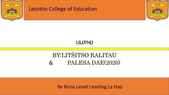 SEBOKO SA BAFOKENG | PPT