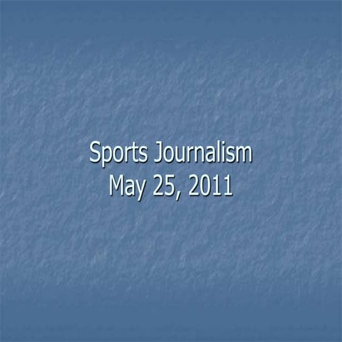 SPORTS WRITING Lesson and Activities for Campus Journalism | PPTX
