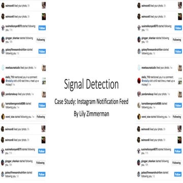 Signal Detection & UX Design Case Study - A Look at Instagram's ...