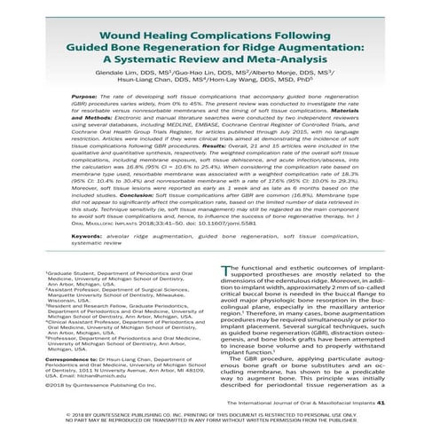 Ridge Augmentation Procedures | PPTX