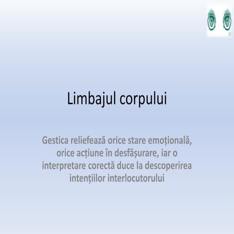 Limbajul corpului | PPTX