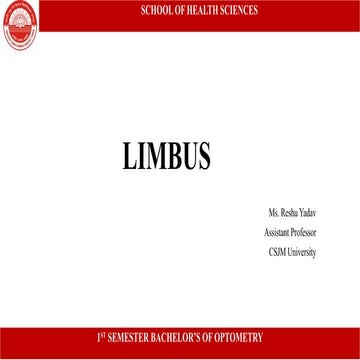Limbus of the Eye: Anatomy, Functions, and Clinical Significance | PPTX